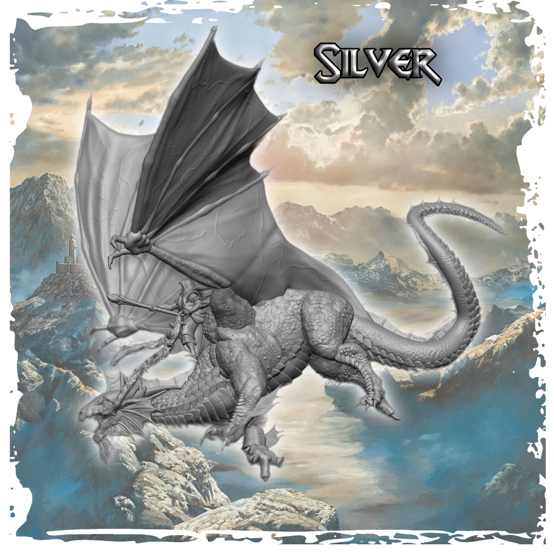 DragonStrike Green&Silver expansion (unpainted dragons) – Fighting Hedgehog